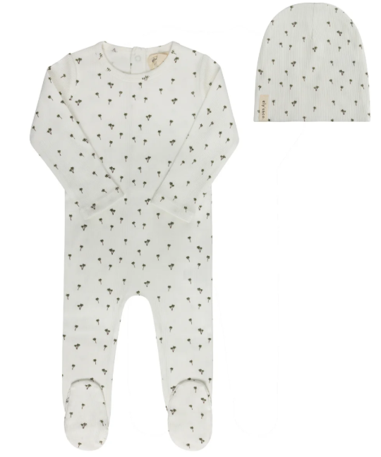 ELY & CO RIBBED PALM FOOTIE W/BEANIE (3M-9M) – Klade Children's Boutique